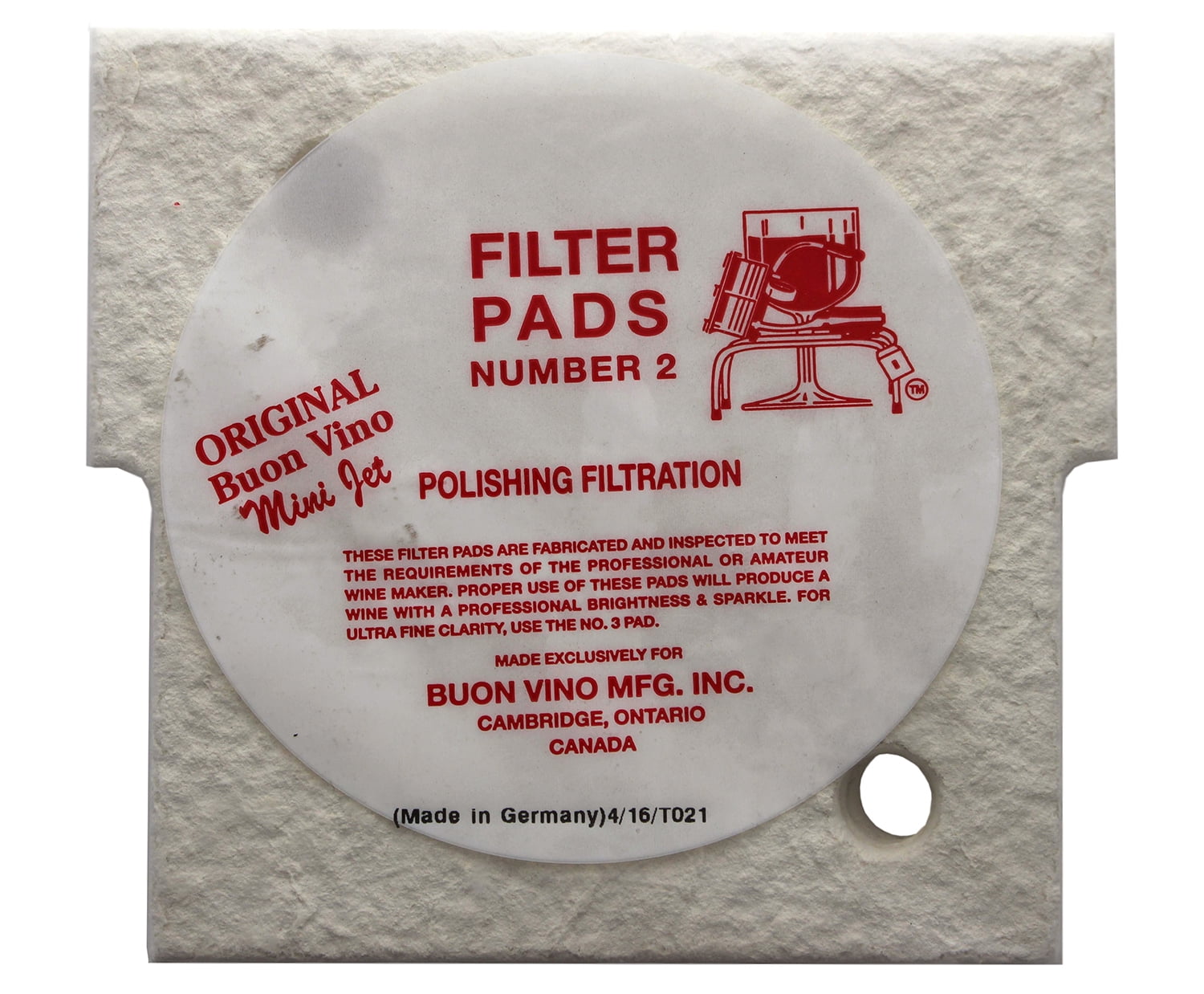 1 X Buon Vino Mini-Jet Filter Pads - #2 - Walmart.com