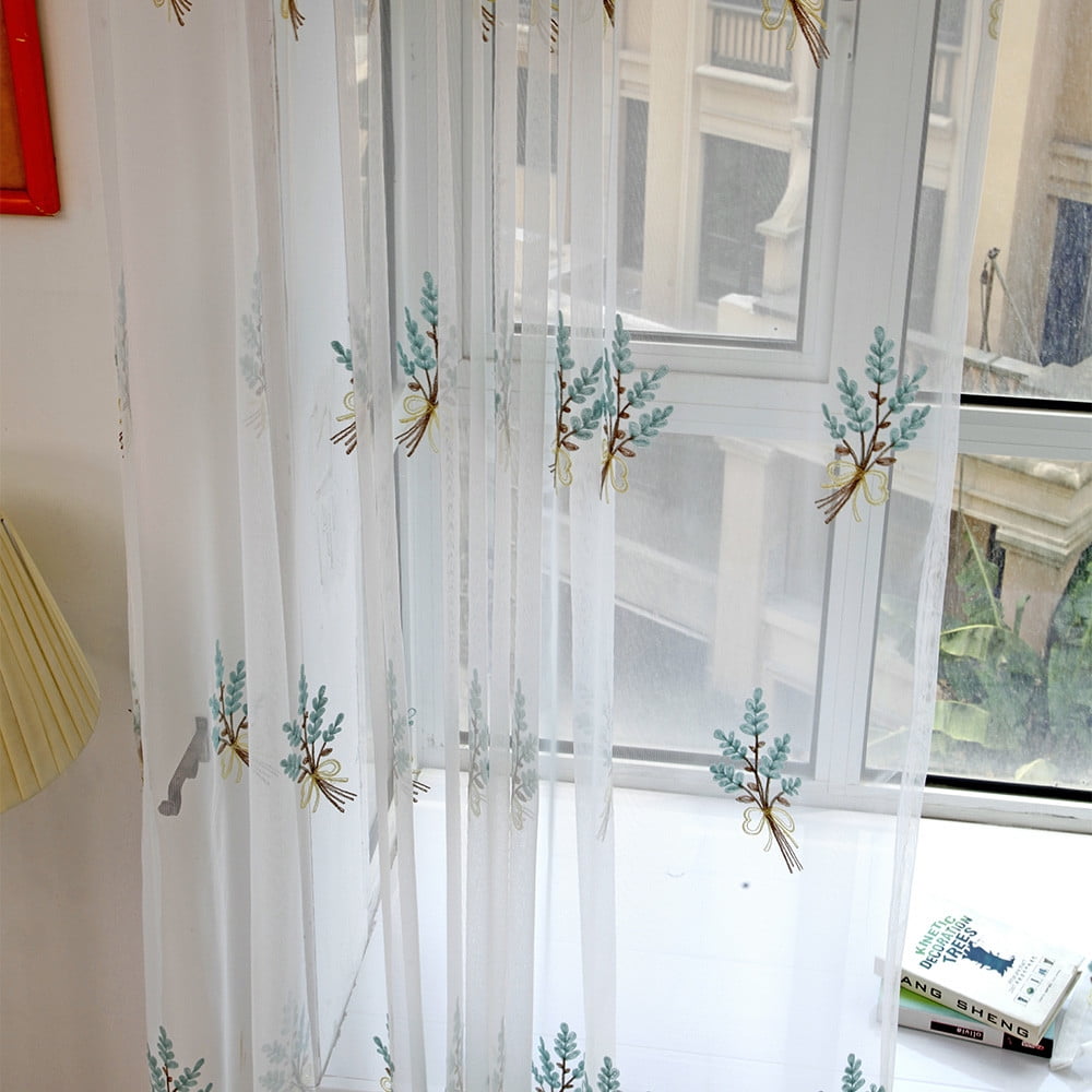 1 X Curtain Sheer Curtain Tulle Window Treatment Voile Drape Valance 1 ...