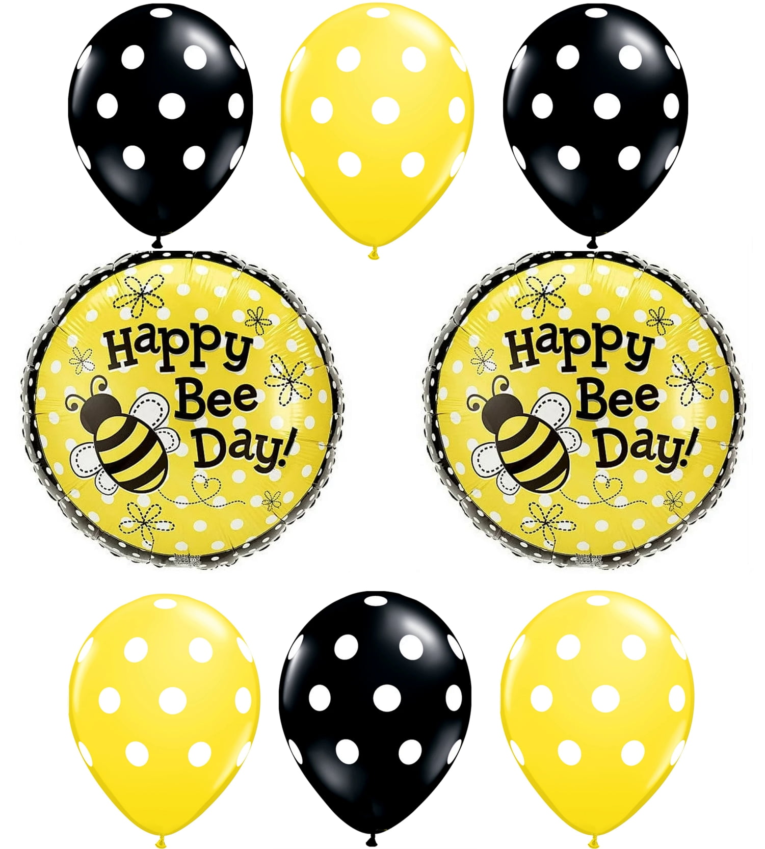 1 X Happy Bee-Day Birthday Buzz Bumble Bee Bouquet Balloon Set Party ...