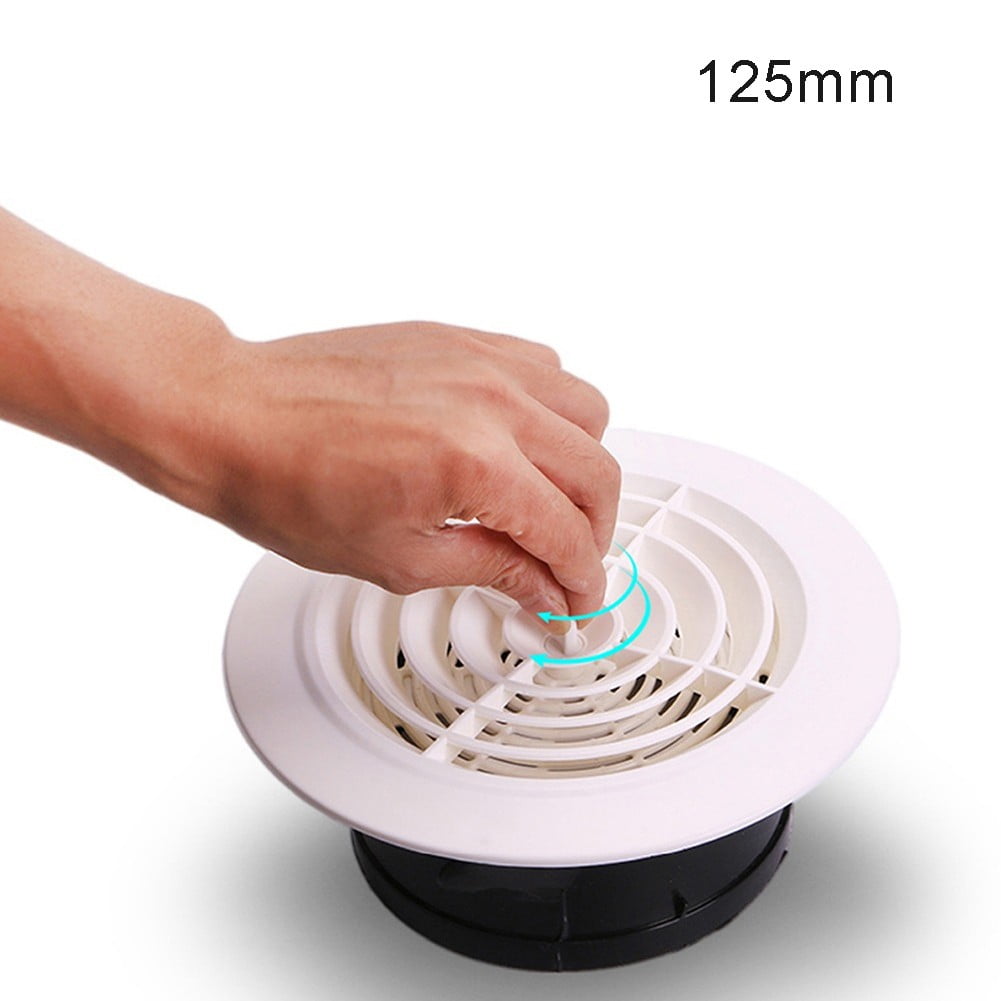 1 X Round Air Vent Louver Grille Cover Outlet Adjustable Exhaust Vent ...