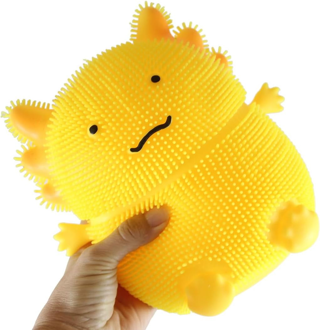 1 YELLOW Jumbo 8" Axolotl Puffer Air- Filled Squeeze Stress Balls ...