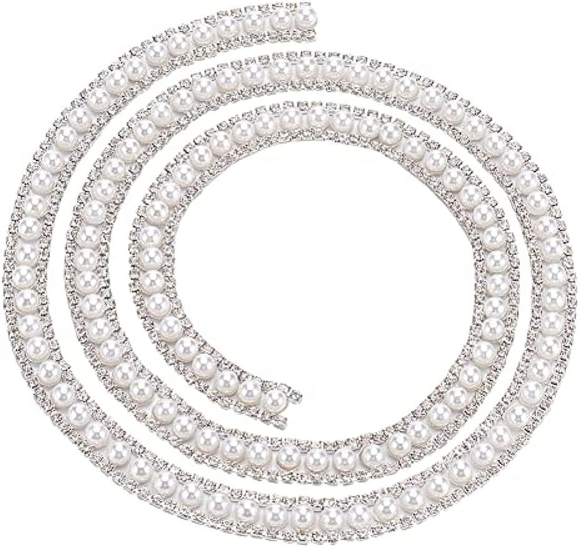 1 Yard/91.4cm Rhinestone Trim Applique 0.45" Wide Crystal Chain ...