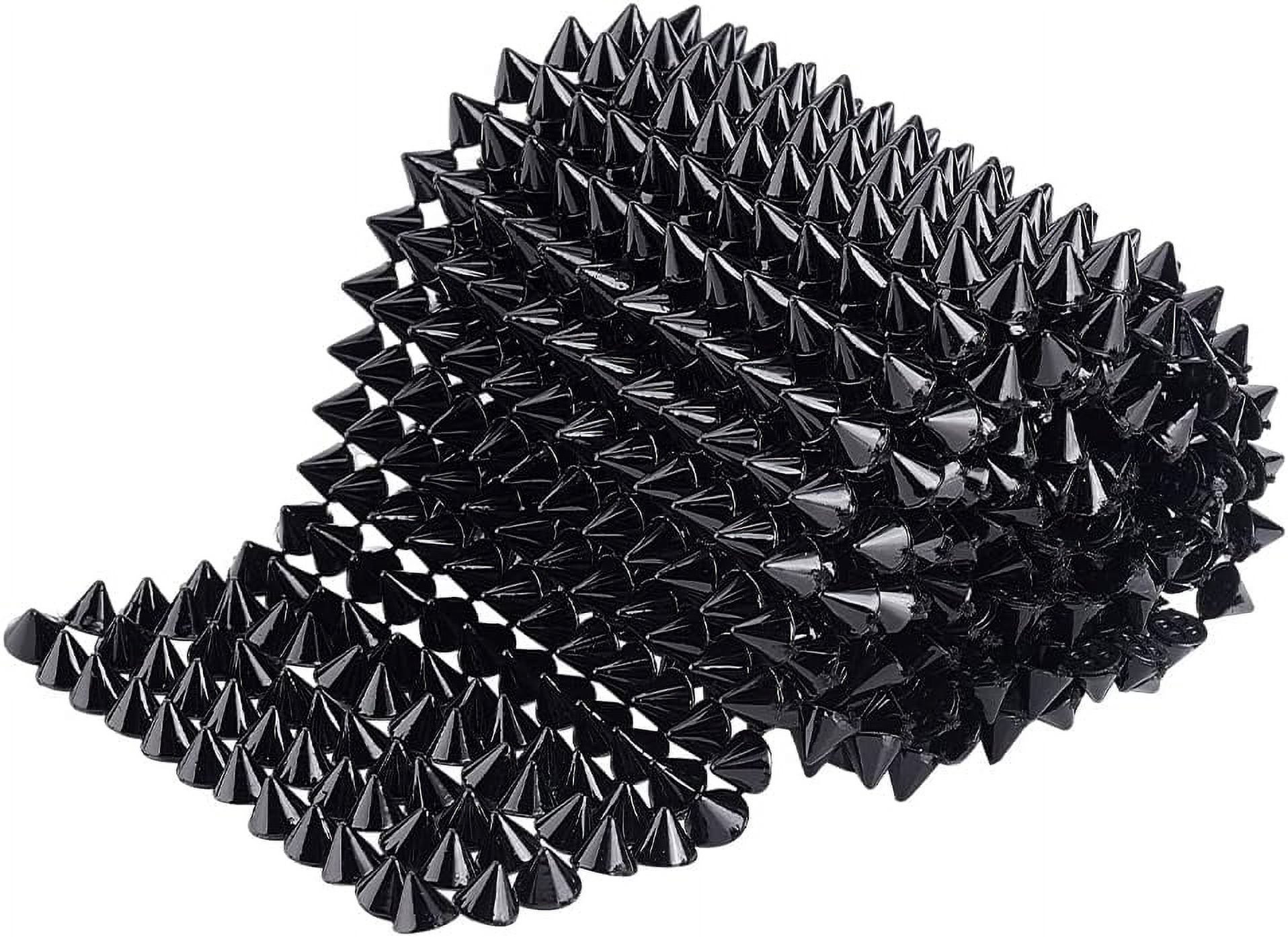 1 Yard Black Flatback Punk Rock Bead Trim 4 inch Wide Sew Stitch On ...