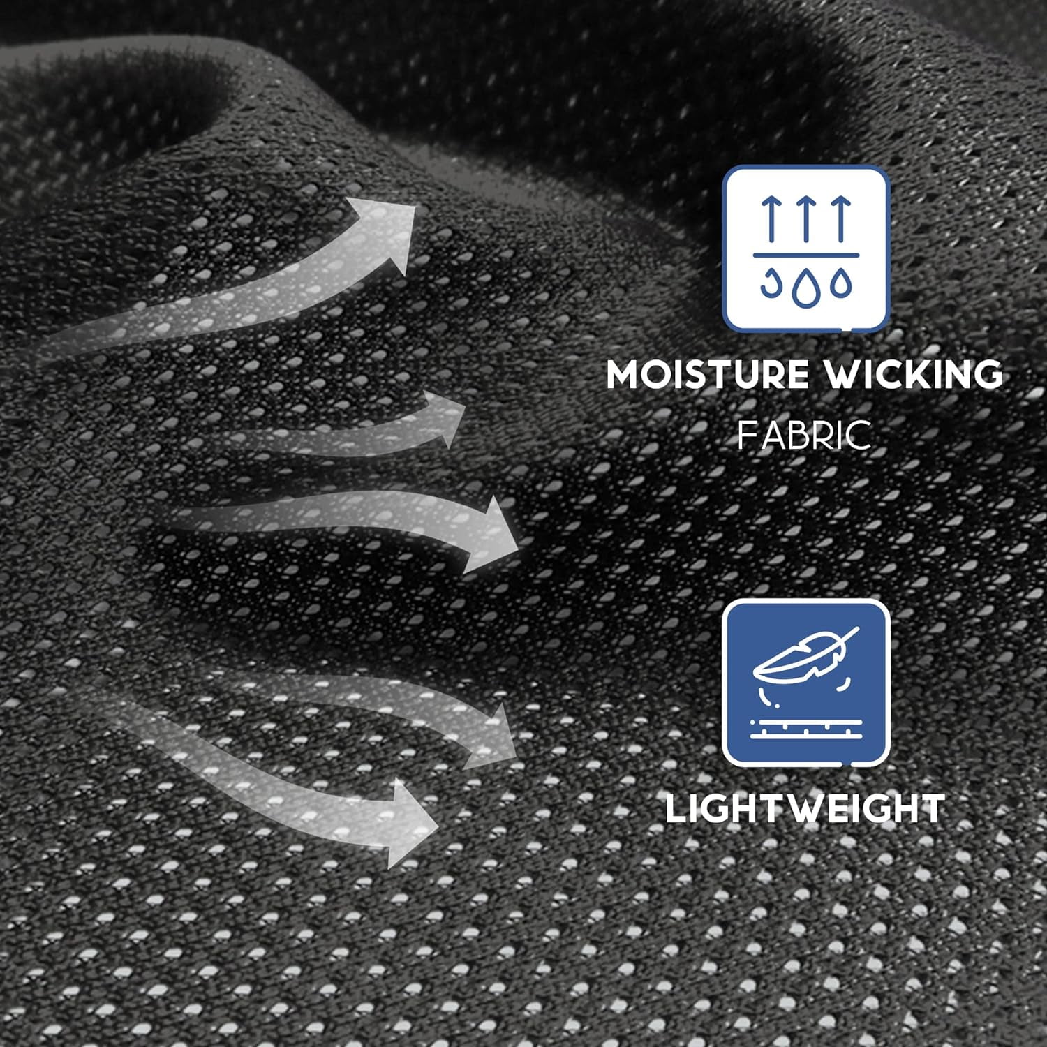 1 Yard - Black Polyester Micro Mesh Jersey Fabric - Sold by The Yard ...