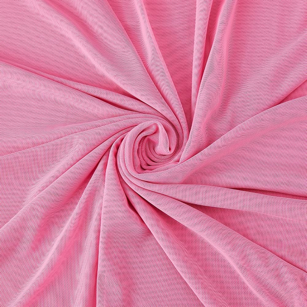 1 Yard Pink Stretch Sheer Material 4 Way Stretch Net Fabric Mesh 67 ...