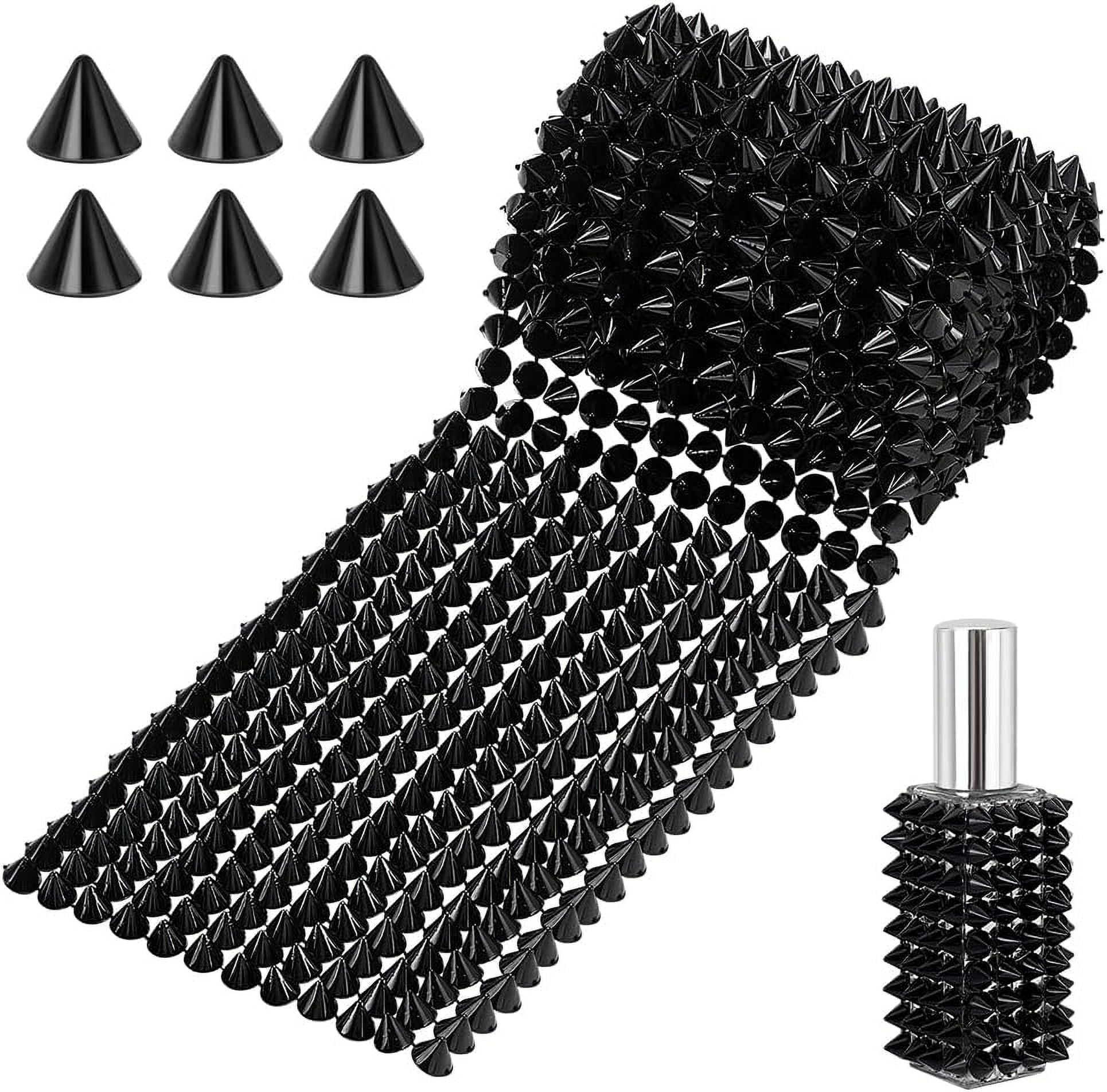 1 Yard Sew Stitch On Spike Stud Strip 12 Rows Cone Flatback Punk Rock ...