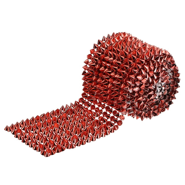 1 Yard Sew Stitch on Cone Spikes Studs, 12Rows Plastic Flat Back Spike ...