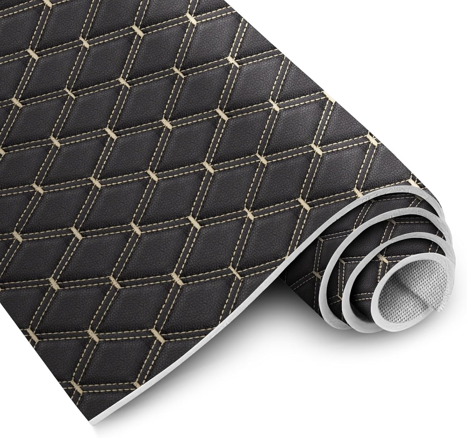 1 Yard Vinyl Faux Leather Fabric Quilted Foam Backed,63" Wide Double ...