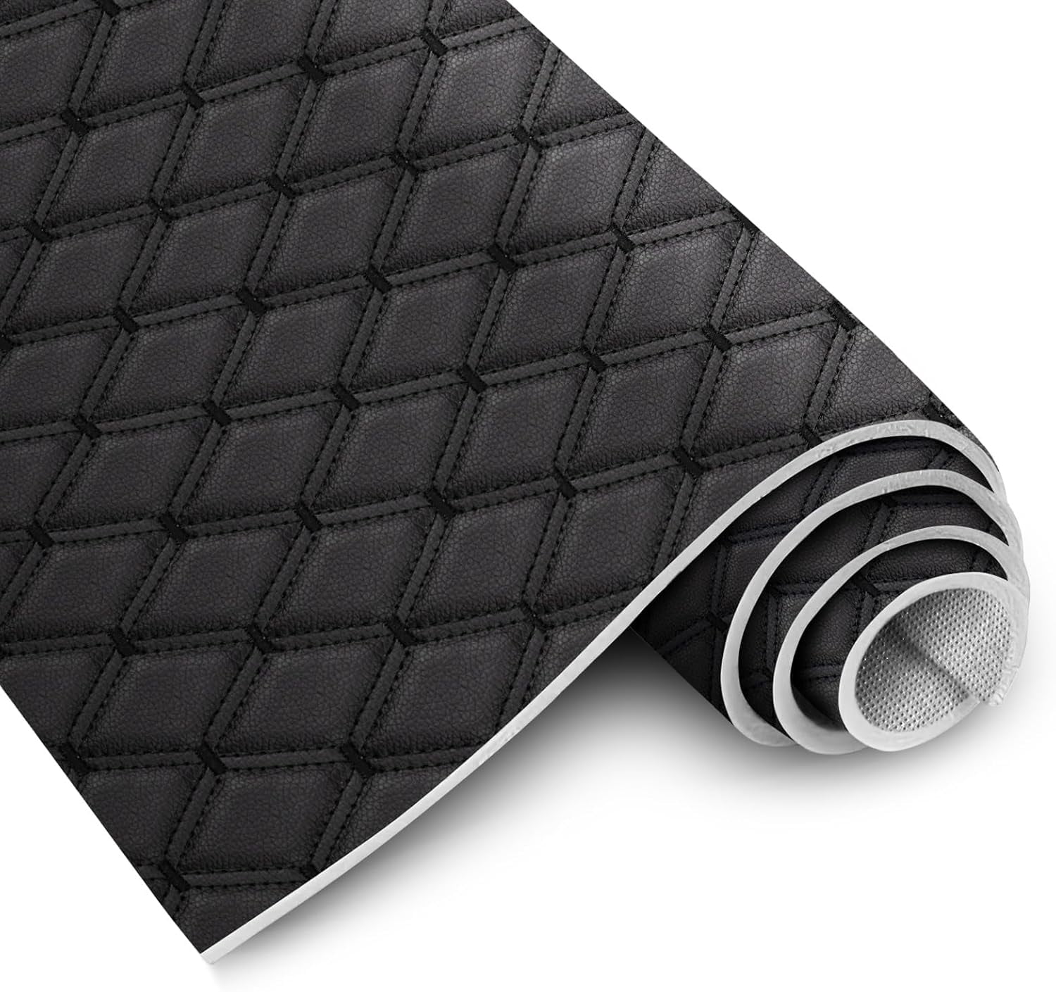 1 Yard Vinyl Faux Leather Quilted Fabric Foam Backed,63" Wide DIY ...