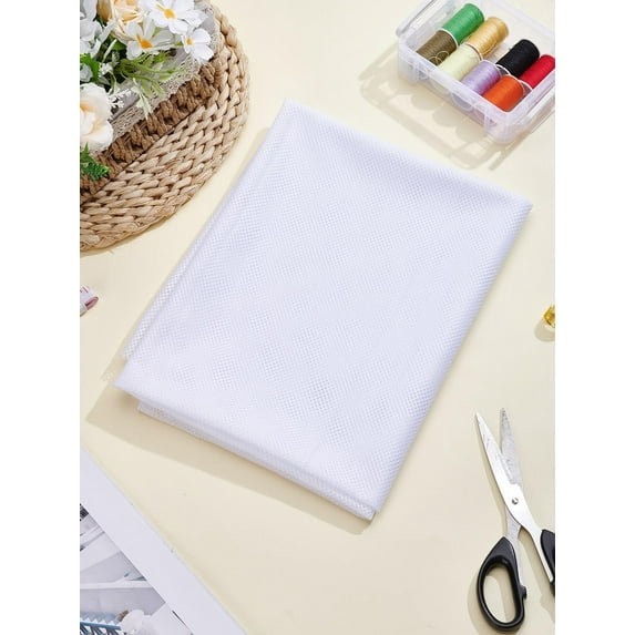 1 Yard White Polyester Mesh Fabric Micro Mesh Jersey Fabric Solid Sheer ...