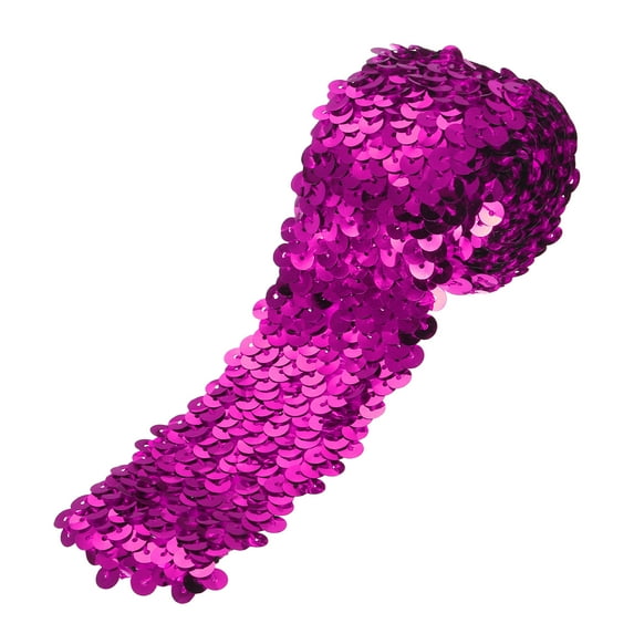 1 Yards 2 Inch Elastic Sequins Trim 5 Row Flat Sequin Strip Paillette ...