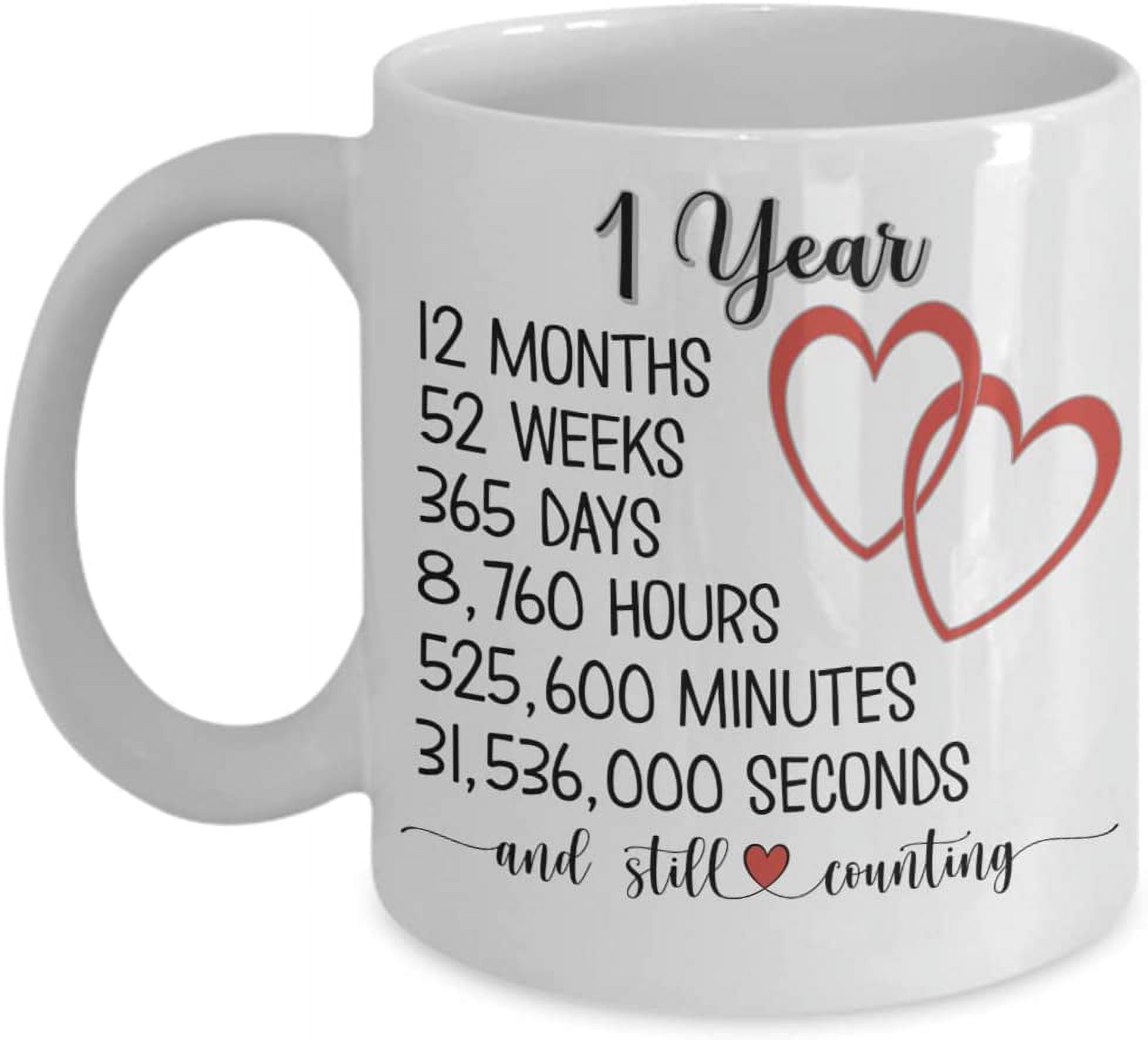 1 Year 1st Annivesary Mug First Dating Anniversary for Boyfriend ...