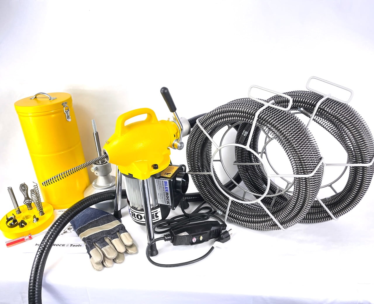 BLUEROCK S75 Pipe Drain Cleaning Machine, 1.5HP Snake Cleaner, 120 ...