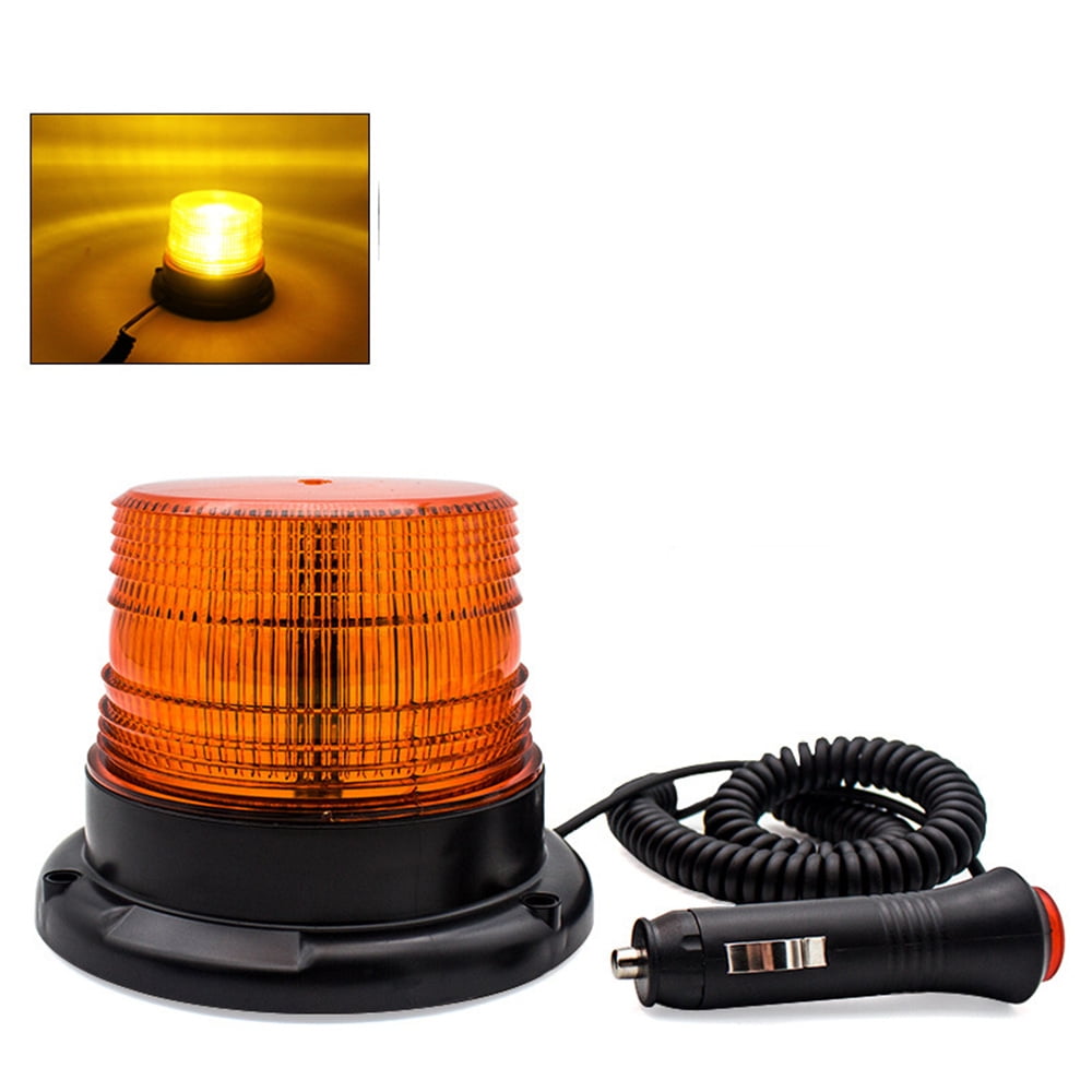 1* Yellow Magnetic LED Strobe Beacon Light Car Top Emergency Warning ...