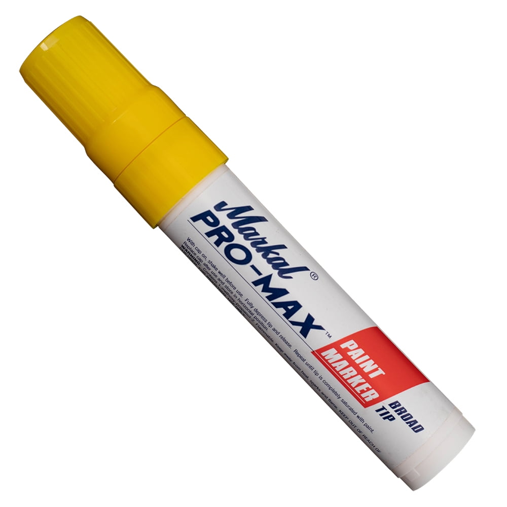 1 Yellow Markal Pro Max Broad Tip Paint Marker All Surface Weather ...