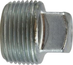 1 Zinc Plated Sq Hd Steel Plug, Galvanized Steel Fittings, Nipples and ...