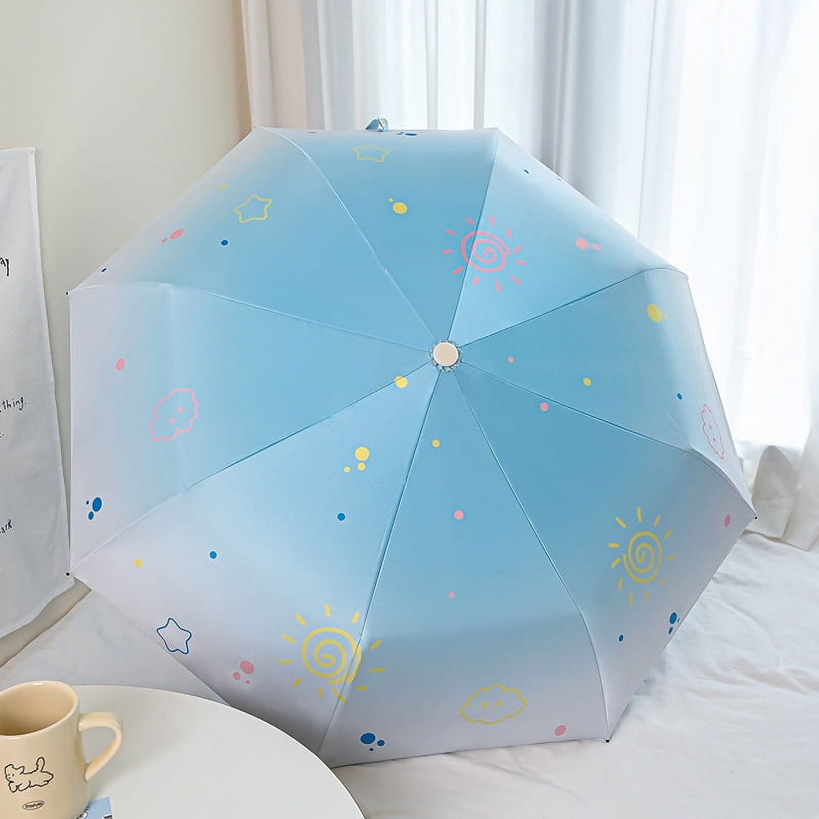 1 a Cute Cartoon Gradual Automatic Folding Umbrella Storm Resistant ...