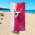 1 adult microfiber beach towel, alpaca pattern cool pink abstract style ...
