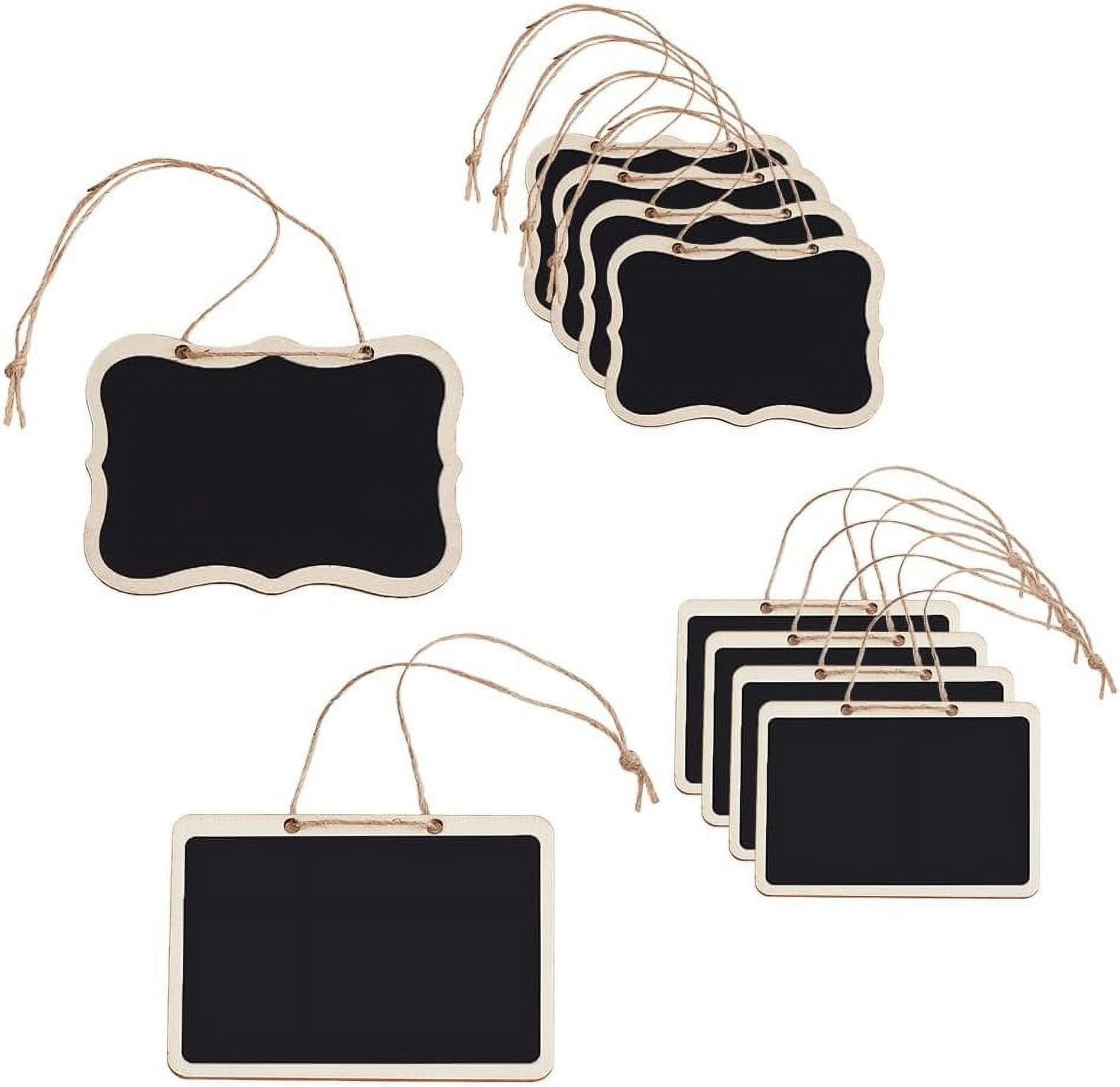 1 bag 10pcs Blackboard Slate Decanter Tag 2 styles 2.3"x3.3" Wooden ...