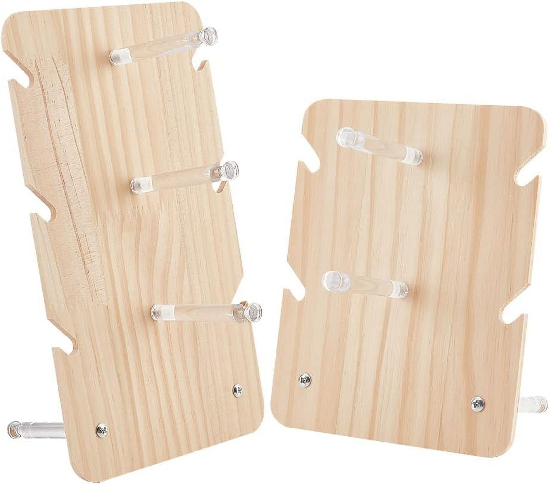 1 bag 2 sets Wood Glasses Display Stand 3-Tier/2-Tier Sunglasses Frame ...