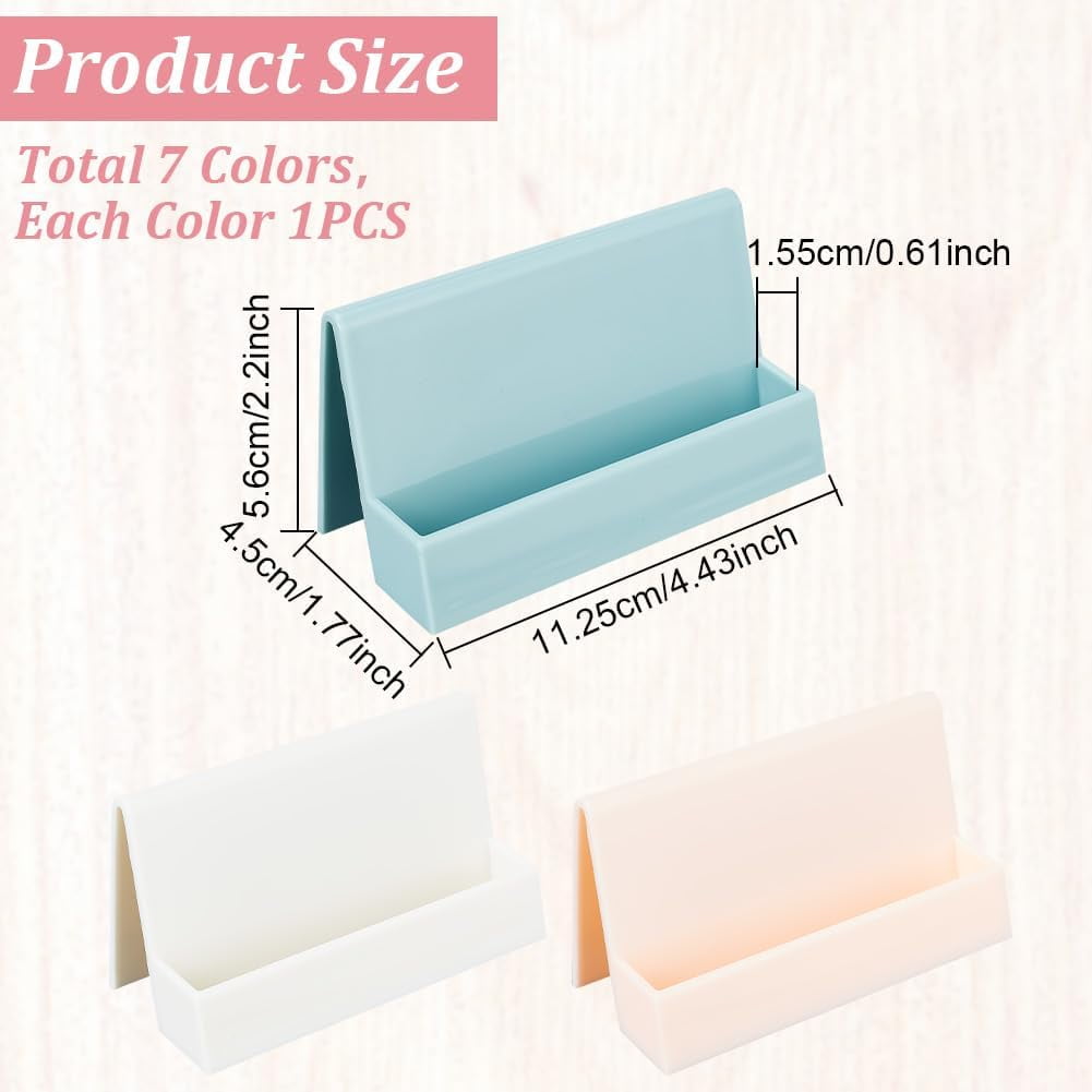 1 bag 3 pcs Business Card Holder 3 colors Plastic Name Card Display ...