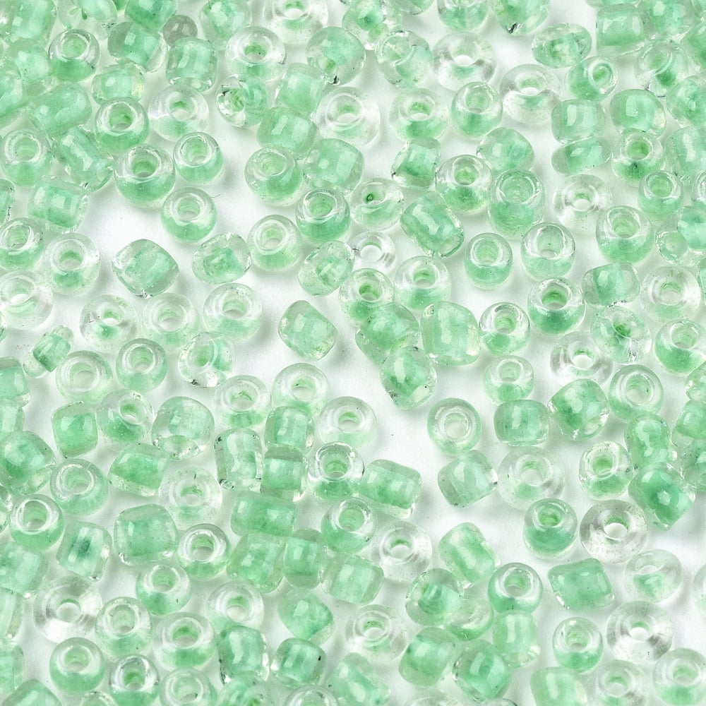 1 bag 8/0 Glass Seed Beads Transparent Inside Colours Round Hole Round ...