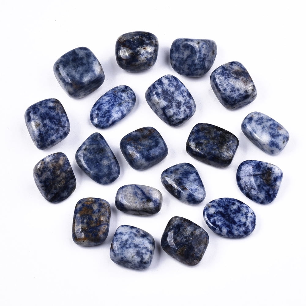 1 bag Natural Blue Spot Jasper Beads Healing Stones for Energy ...
