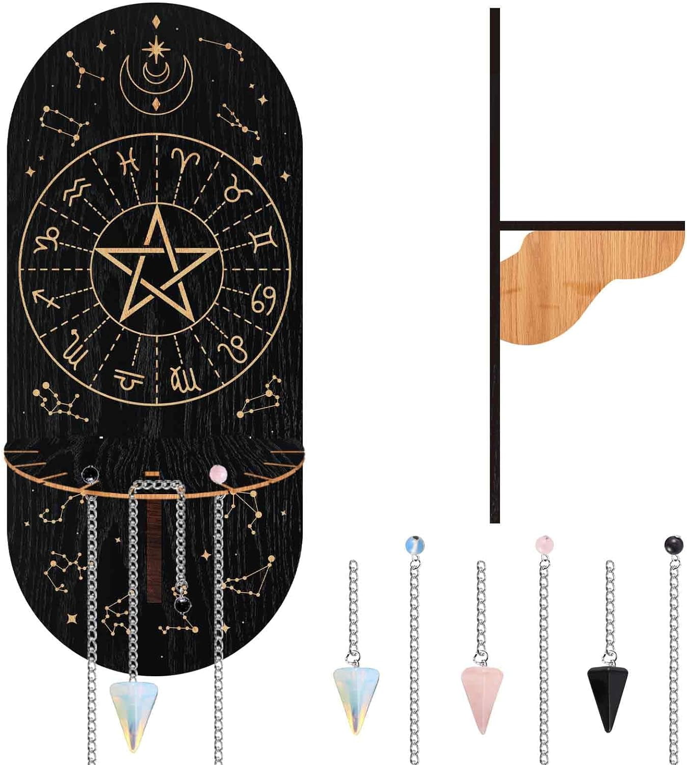 1 bag Small Shelf Star Black Display Holder Constellation Pendulum ...