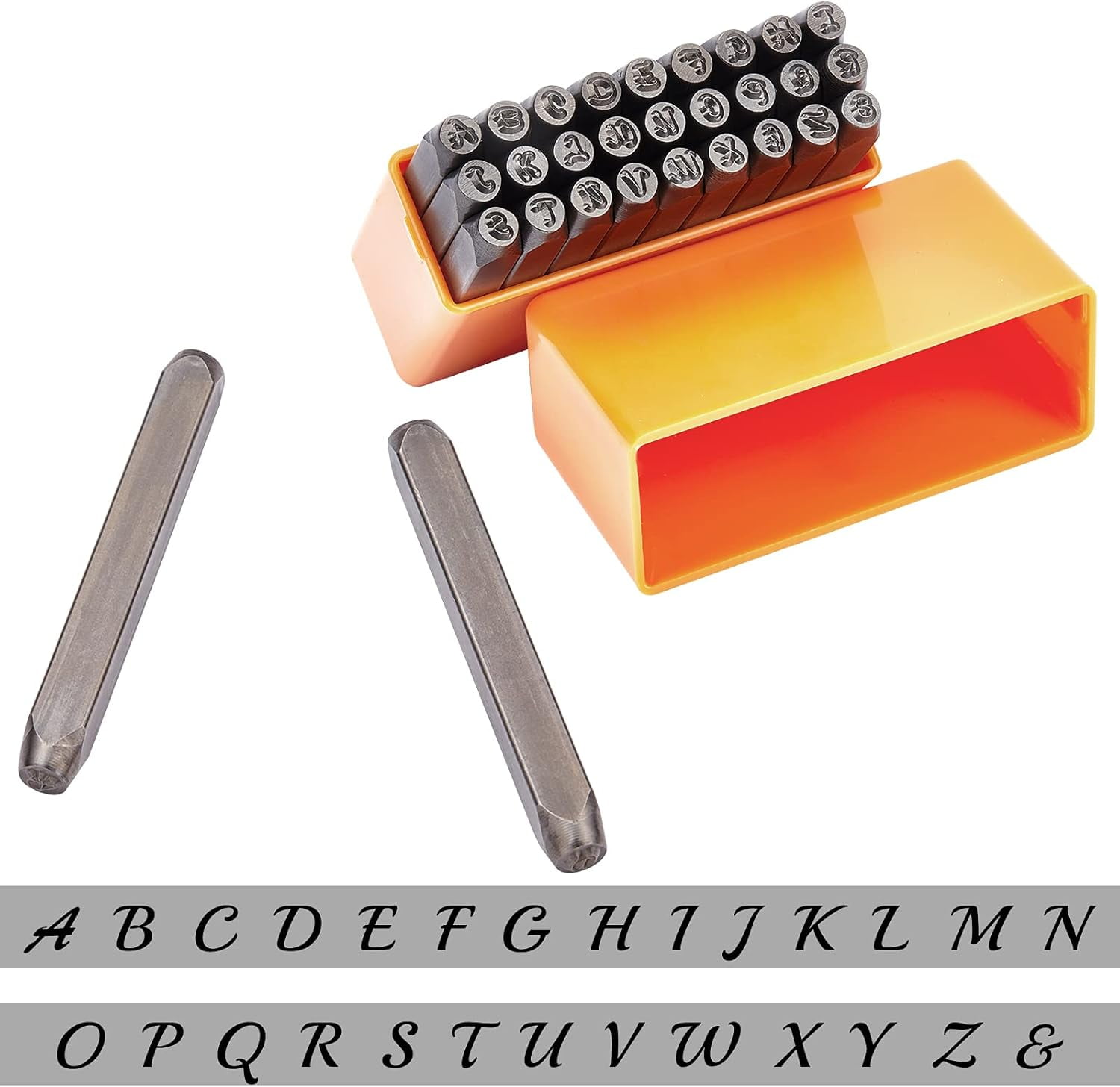 1 board 27pcs Alphabet Carbon Steel Stamps Capital Letter Stamp Metal ...