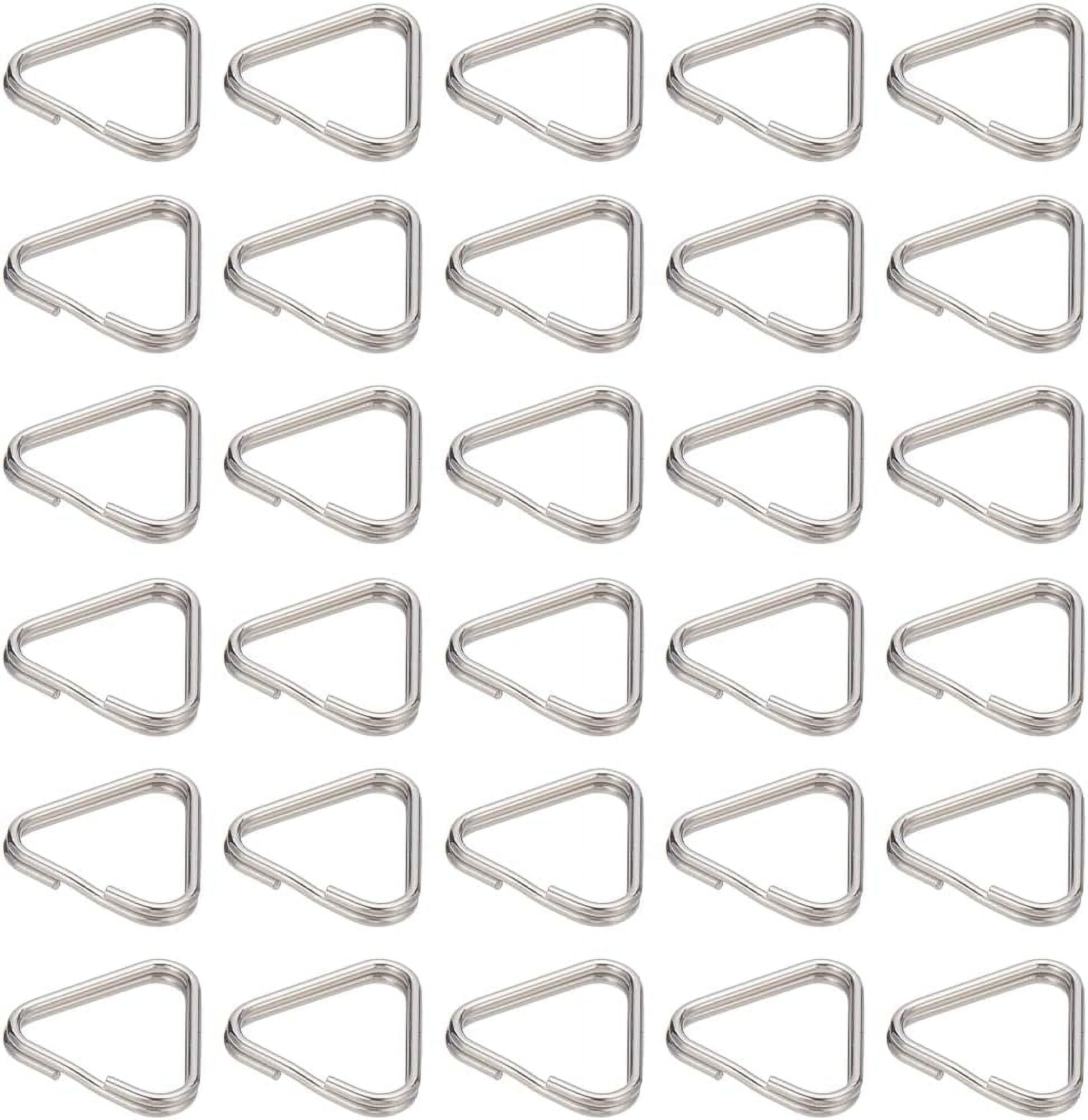 1 Box 100Pcs Stainless Steel Triangle Ring Silver Jump Rings 15mm Small ...