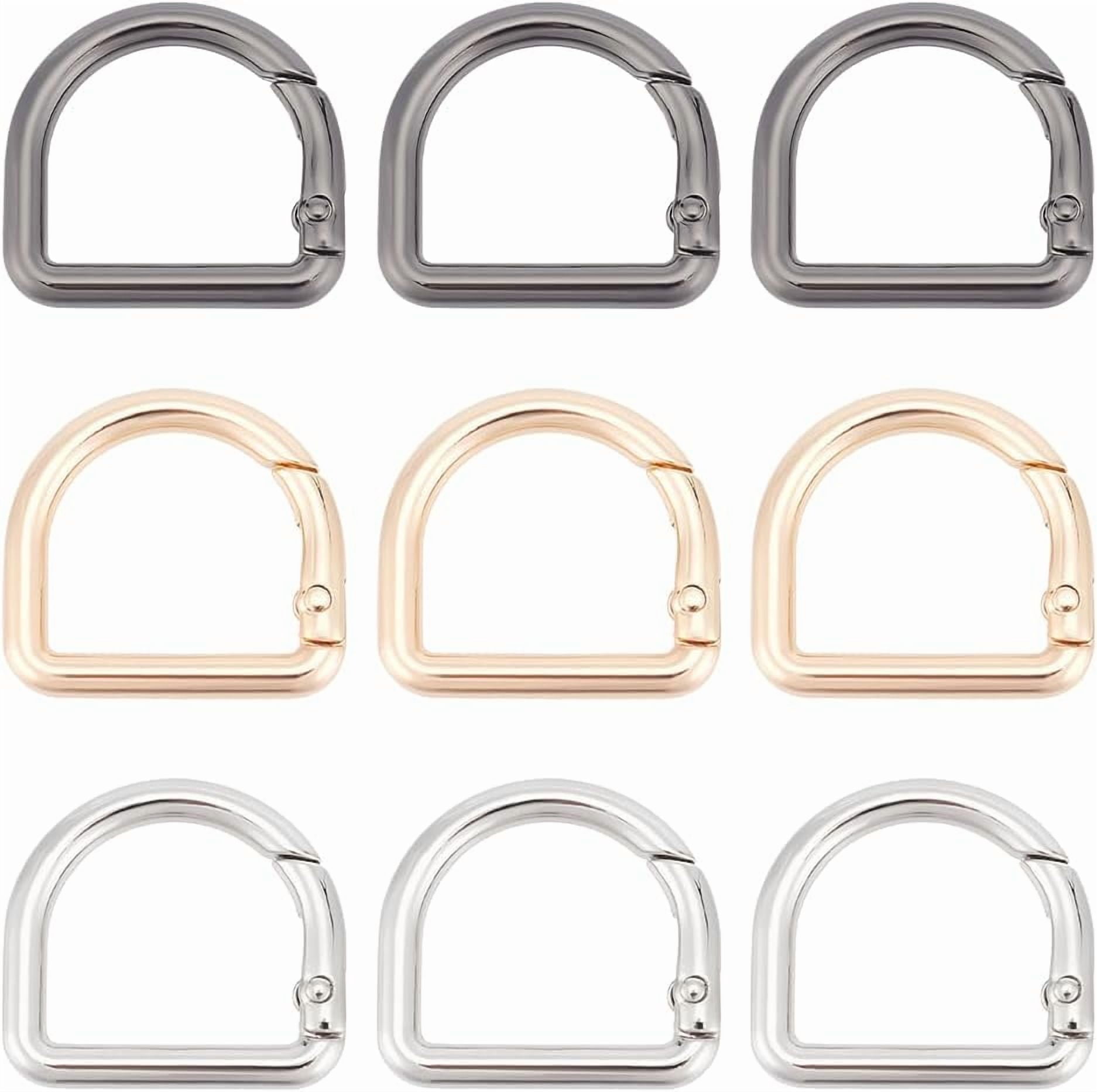 1 box 12pcs 3 colors Alloy Spring Gate Rings D Ring Mixed color 6 Gauge ...