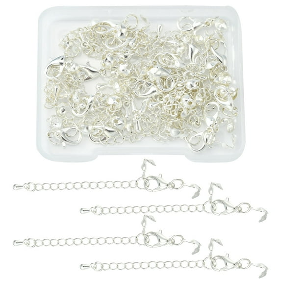 1 box 20 sets Brass Chain Extender with Iron Bead Tips and Alloy ...