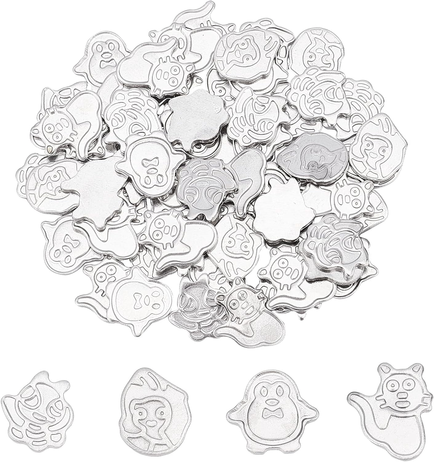 1 box 304 Stainless Steel Cabochon Settings for Enamel with Cabochons ...
