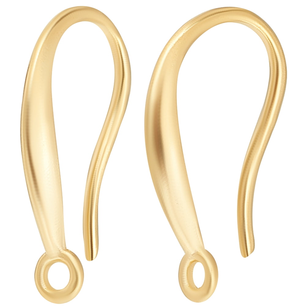 1 box 30pcs French Earring Hooks 24K golden Plated Ear Wire Hooks with ...