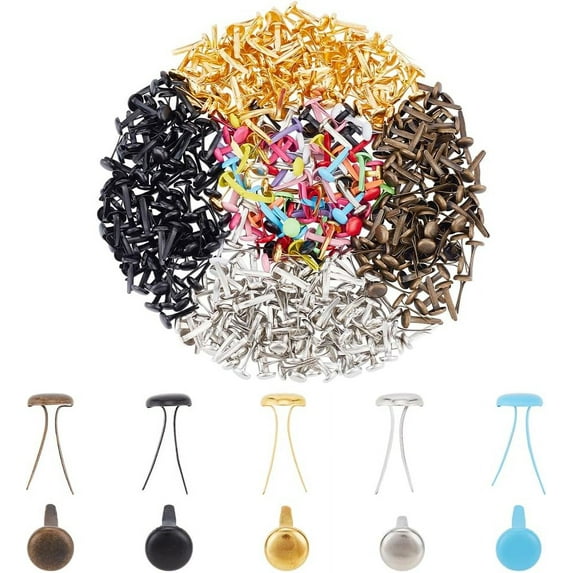 1 box 500pcs 5 style Iron Purse Handbag Feet Cone Studs Spike Nailheads ...