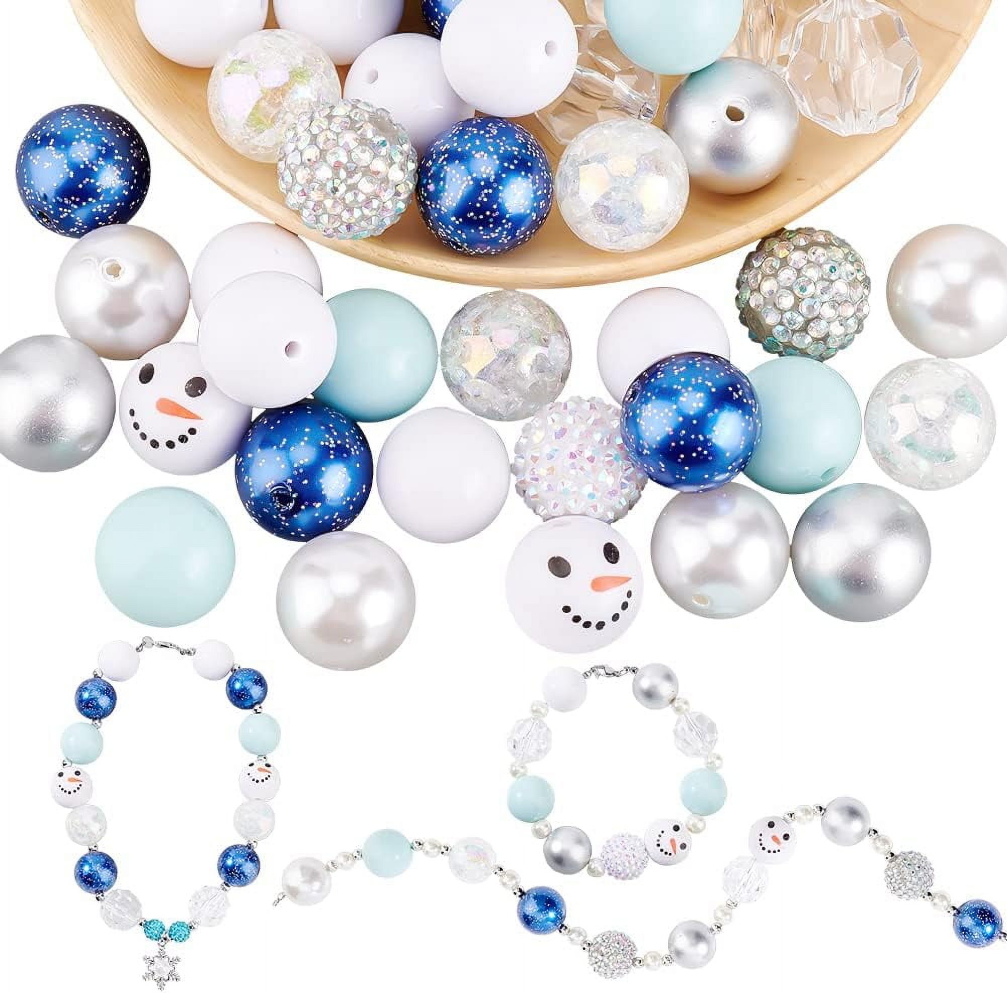 1 box 50pcs 20mm Bubblegum Beads Chunk Beads Face Beads Pen Beads ...