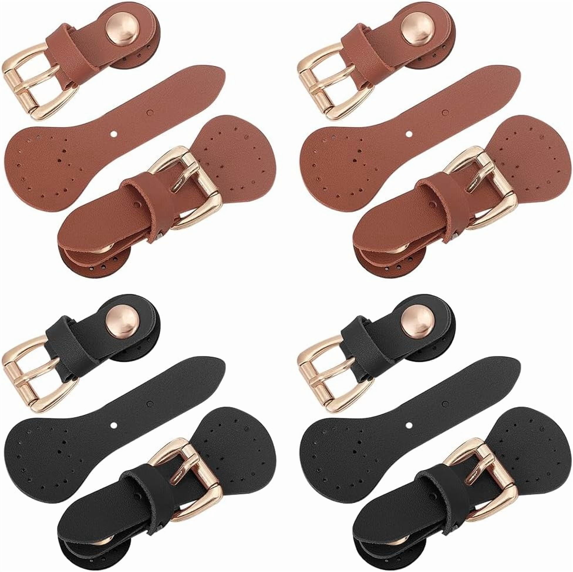 1 box 8 sets 2 colors PU Leather Sew on Purse Lock Clasps Alloy ...