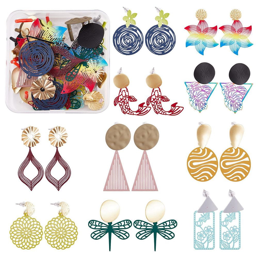 1 box DIY Earring Making Finding Kits Including Stainless Steel ...