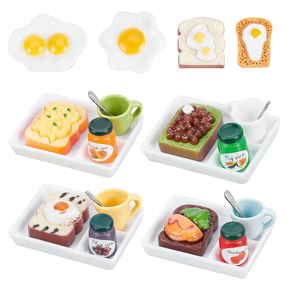 1 box Miniature Tea Dollhouse Kitchen Accessories set Mini Food for ...