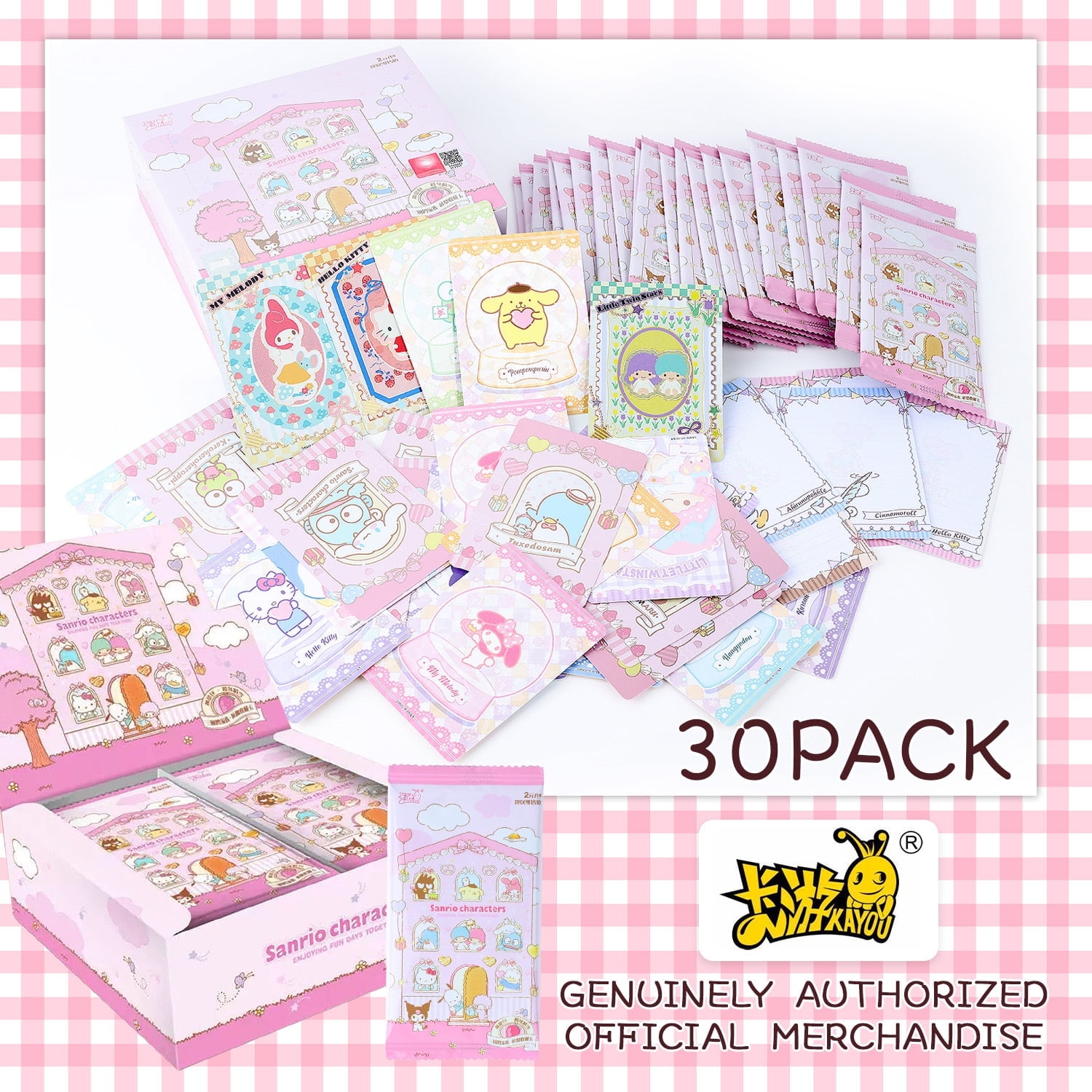 1 box of colorful Sanrio 30 cards for My Melody,Hello Kitty,Pochacco ...