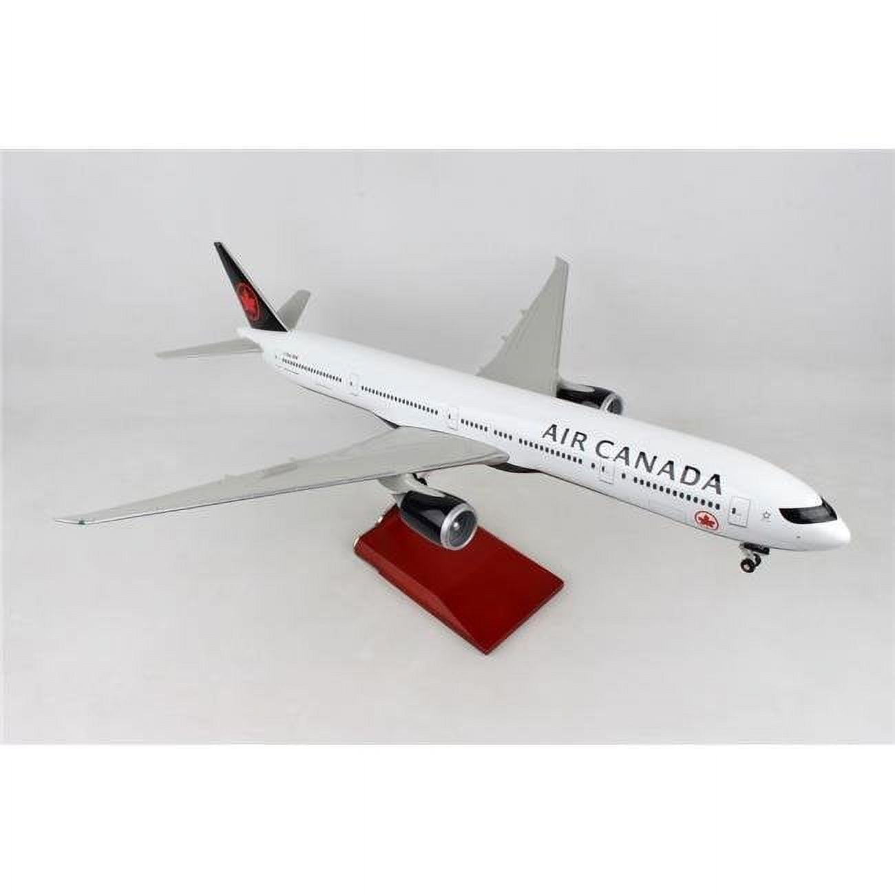 1 by 100 Scale Air Canada 777-300 Model Aircraft with Wood Stand & Gear ...