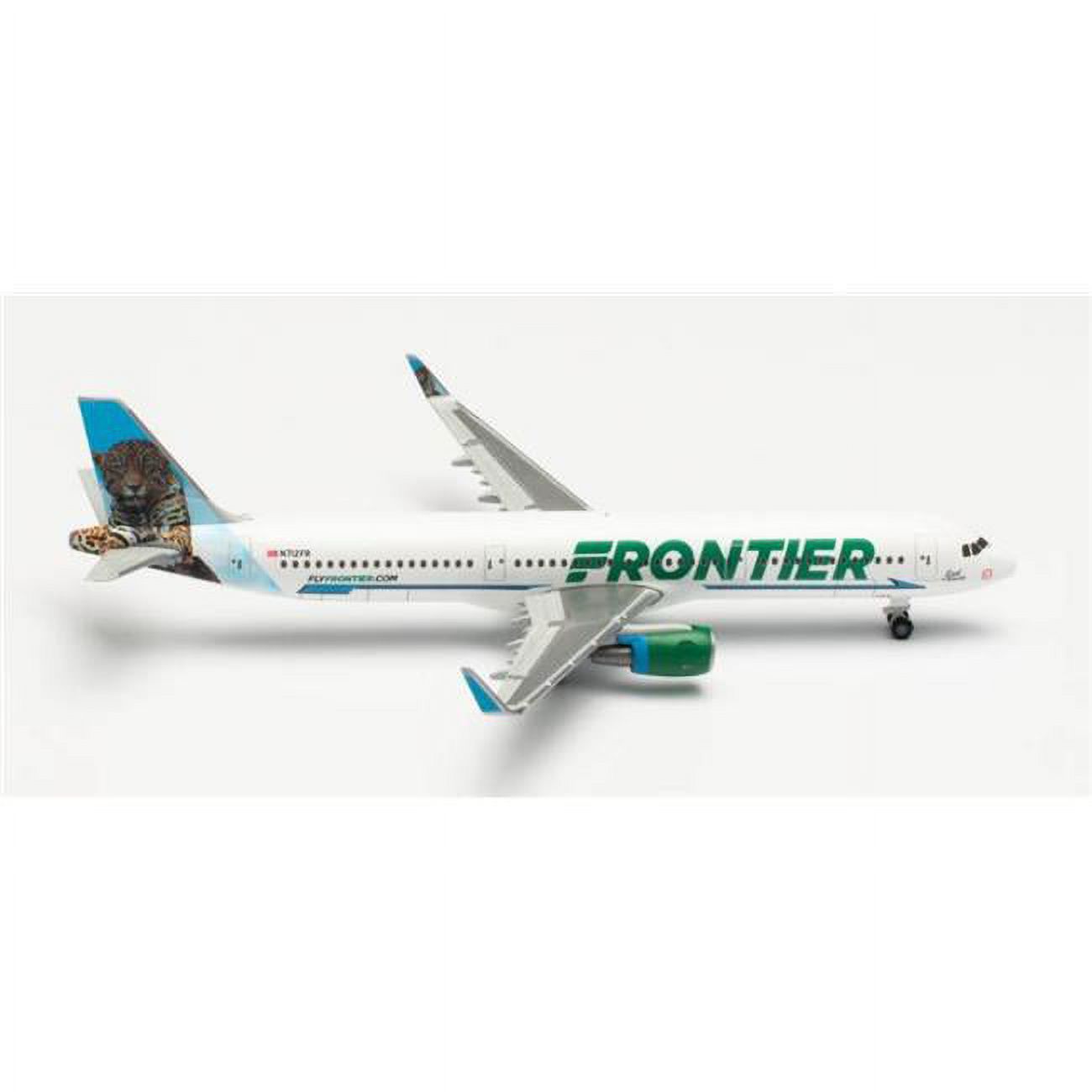 1 by 500 Scale Frontier A321 Spot The Jaquar Diecast Model Airplane ...