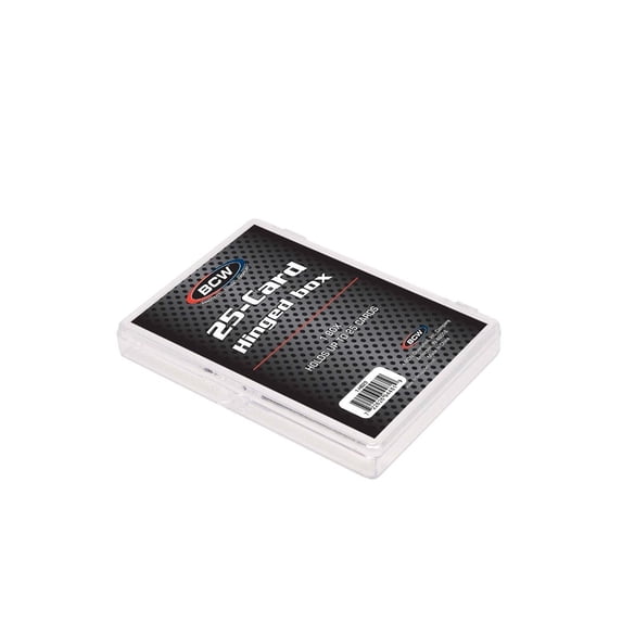 1 case of 100 BCW Hinged Trading Card Boxes. Holds 25 Standard Sized ...
