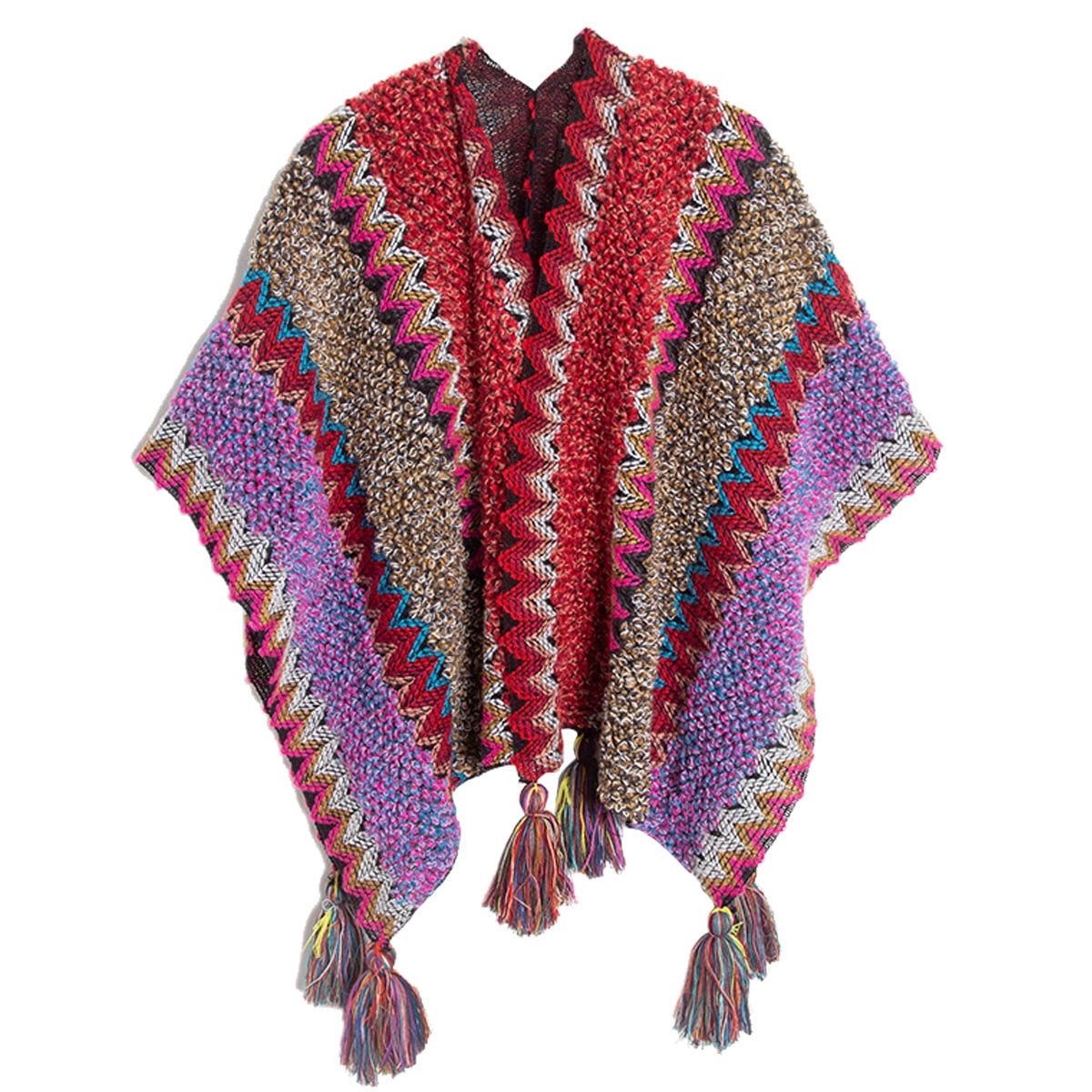 1 colored knitted shawl Ethnic romantic Su split shawl Cuff shawl ...