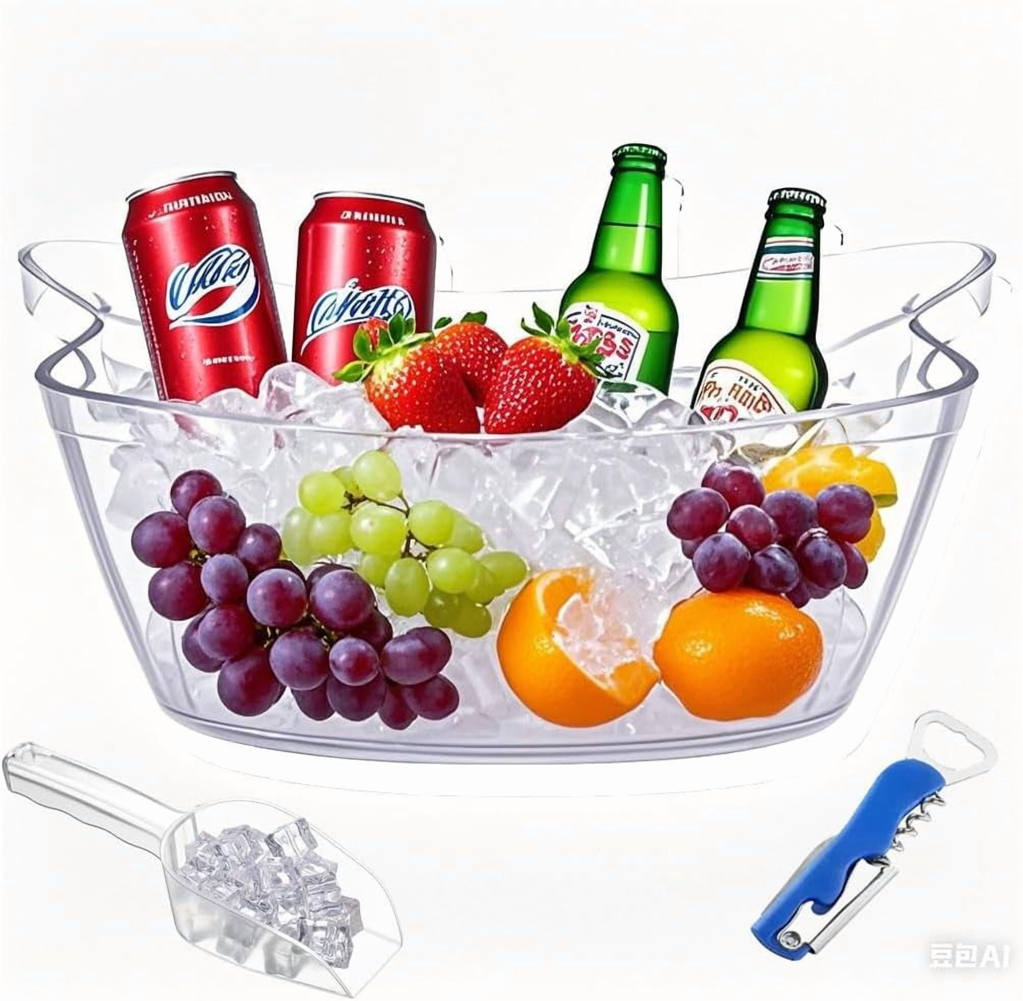 1 count 6L Ice Bucket with 1 count Scoops and 1 BottleOpener,Large ...