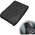 1 count Armrest Box Booster Pad, Leather Texture Anti-Scratch ...