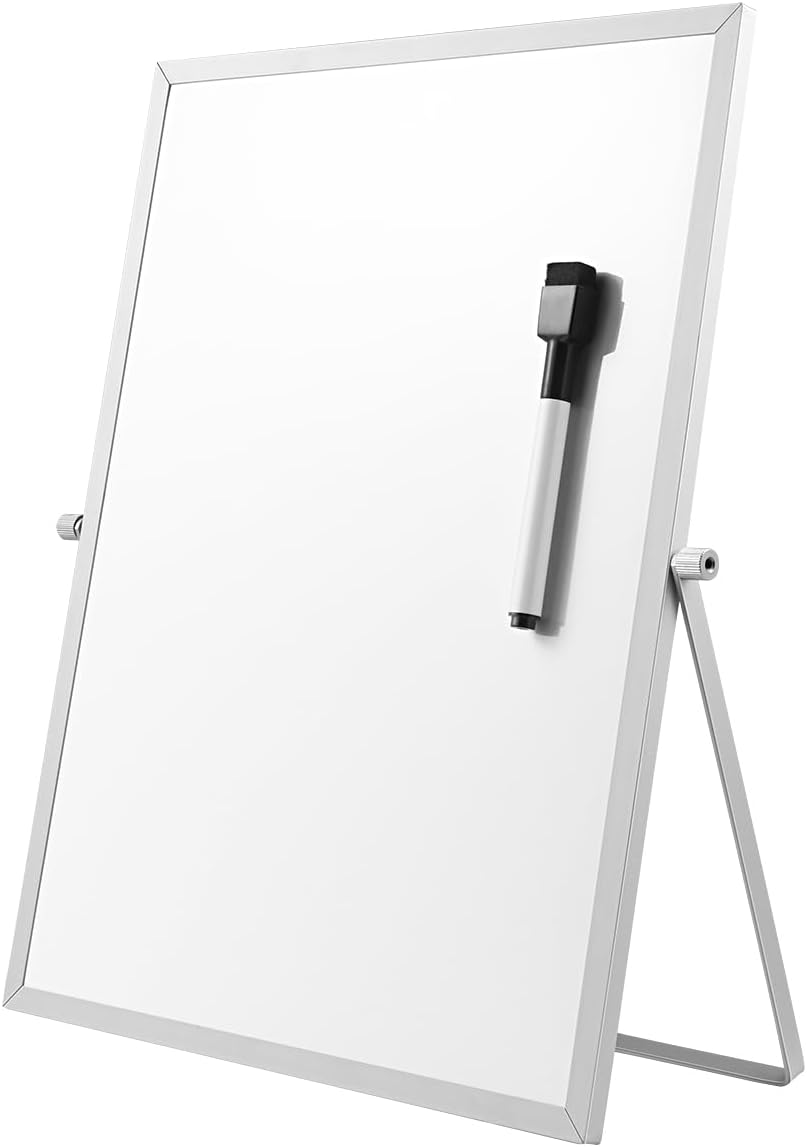 1 count Dry Erase Board with Stand, Dry Erase Board Whiteboard Easel ...