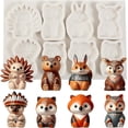 1 count Folk-Style Fox Cake Decorating Fondant Mold Cute Forest ...