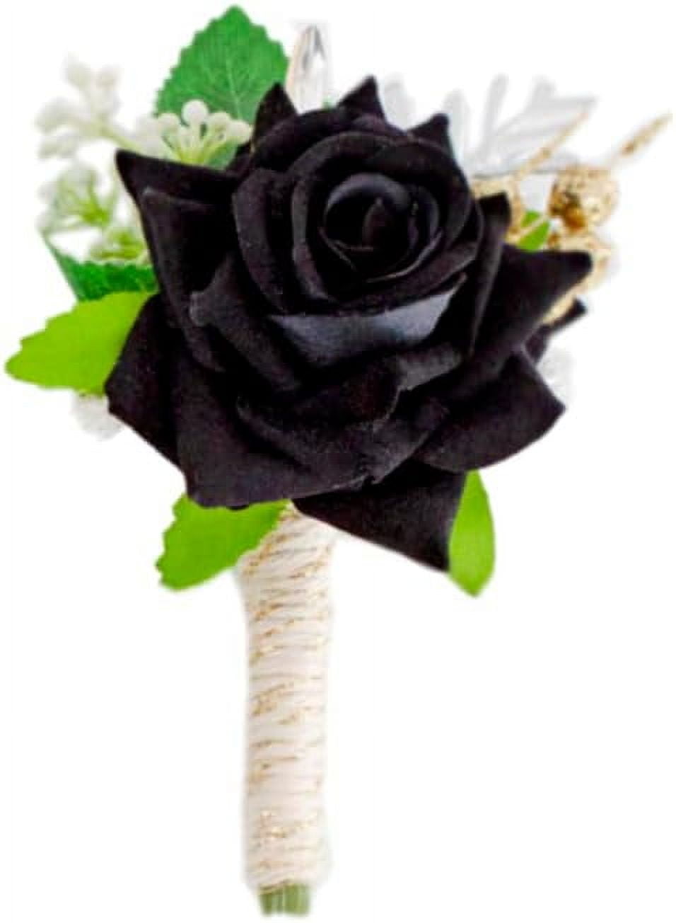 1 count Rose Men Boutonniere for Wedding Groom Groomsmen Artificial ...