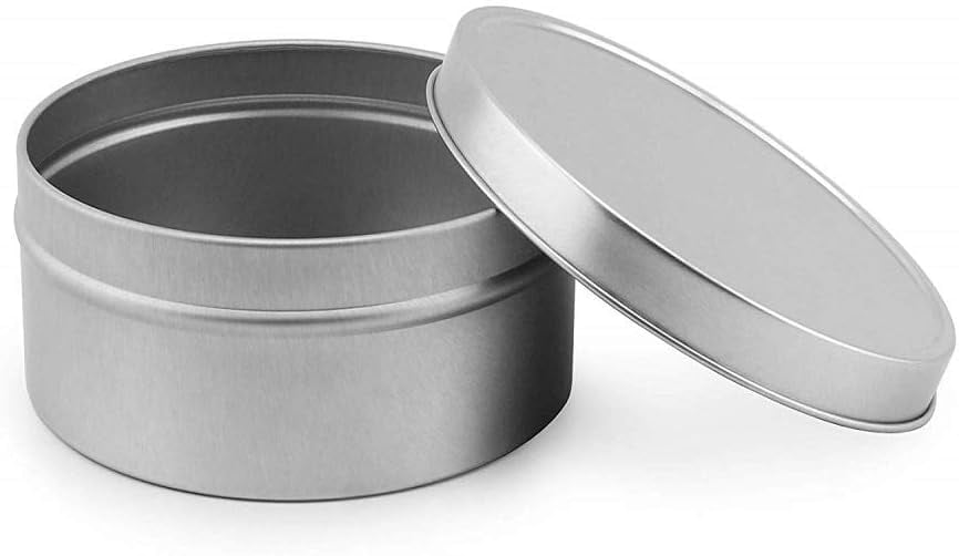 1 count Round Cans Tin Can Screw Top Metal Lid Containers 200ml/6.8 oz ...